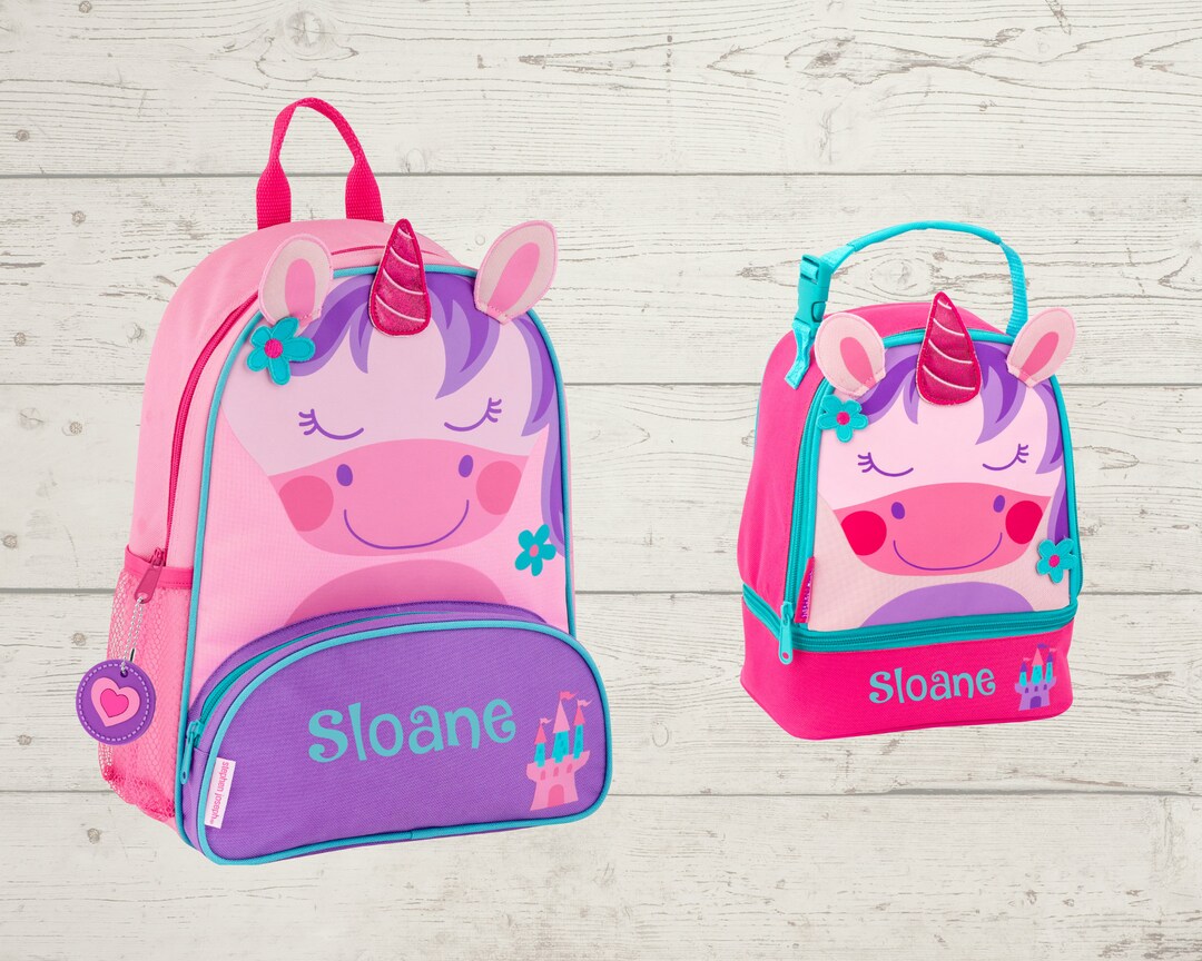 Children's Backpack and Lunchpal Set With Embroidery Personalization - Etsy