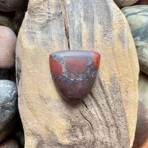 Dark Colored Lake Michigan Pudding Stone With Hematite Cabochon - Etsy