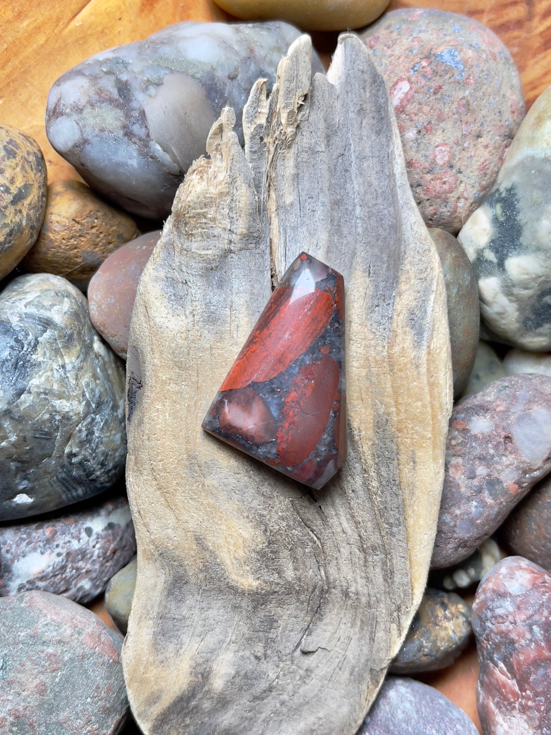 Dark Colored Lake Michigan Pudding Stone With Hematite - Etsy
