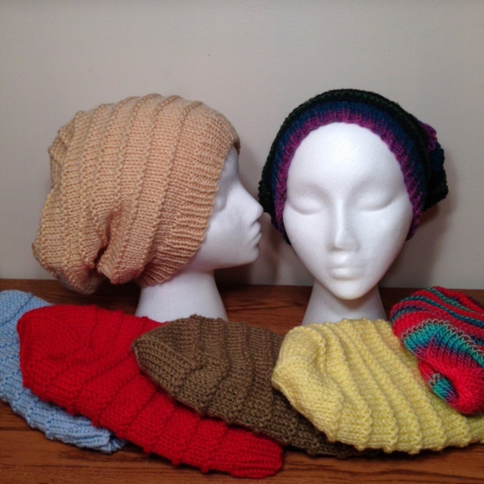 8-ridge Slouch Hat Pattern (PDF)- Circular Knit [unisex/loose Fit] - Etsy