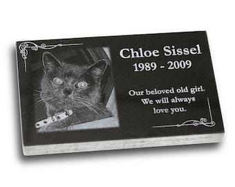Custom Cat Memorial Stone, Pet Tombstone for Cat, Cat Headstone, Cat ...