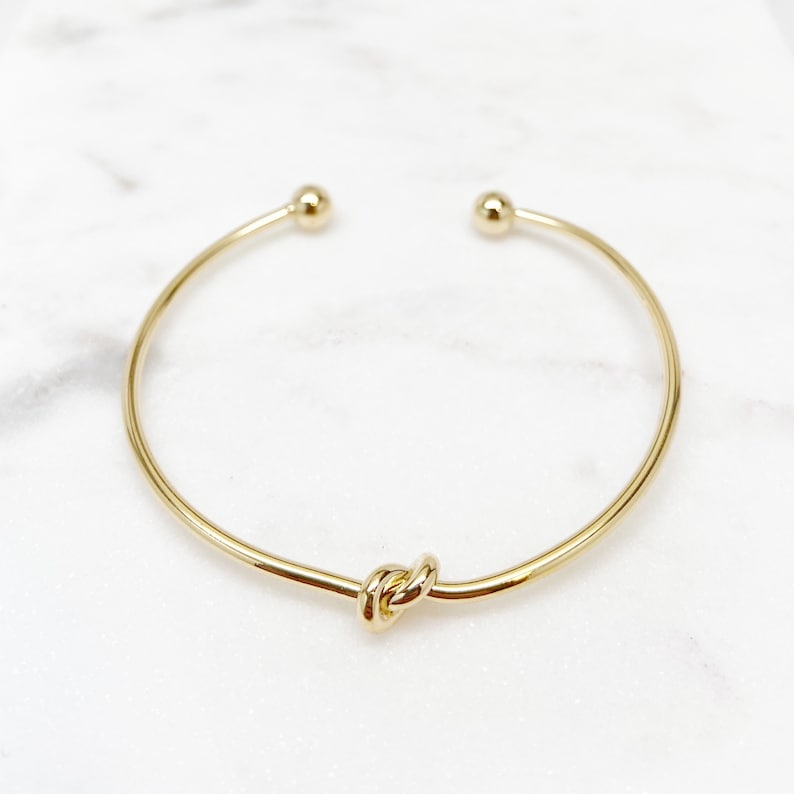 Gold Dainty Bracelet, Delicate Bracelet for Small Thin Wrist, Love Knot ...