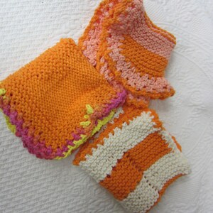 Knit,dishclothwashcloth,dish Rag,wash Rag,set of Three,cotton,houseware ...