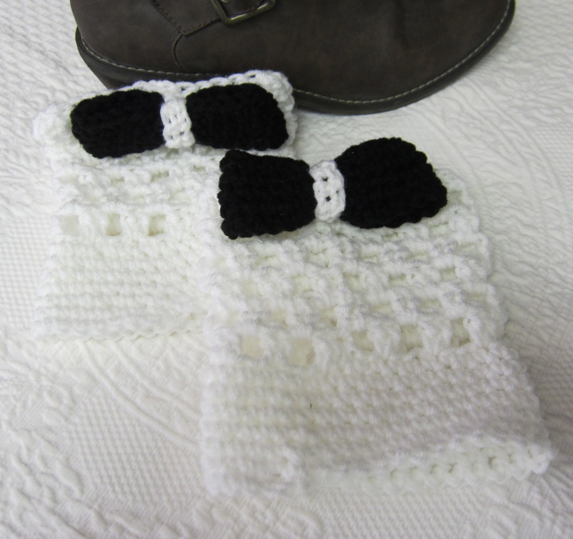 Crochet Boot Cuffs*boot Toppers,boot Cuffs,white Boot Cuff,free ...