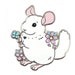 White Chinchilla Pin, Enamel Pin, Chinchilla, Chinchilla Enamel Pin ...