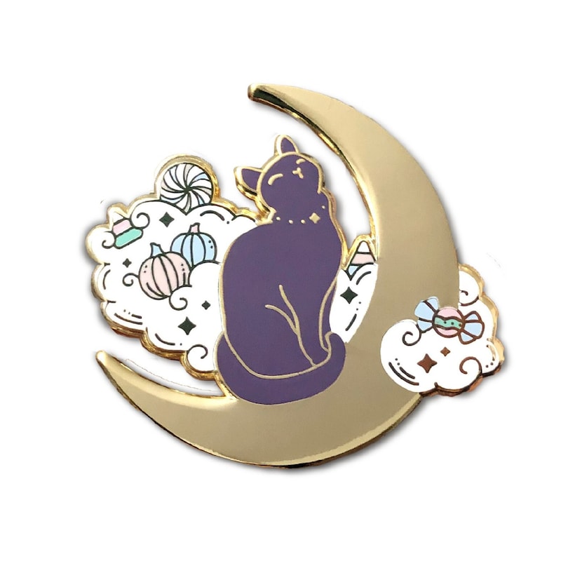 Moon Enamel Pin - Etsy