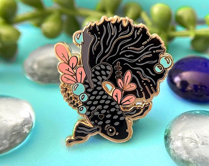 Black Betta Fish Enamel Pin Betta Fish Betta Betta Pin - Etsy