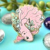 Pink Axolotl Pin, Axolotl Pin, Enamel Pins, Enamel Pin, Axolotl Enamel ...