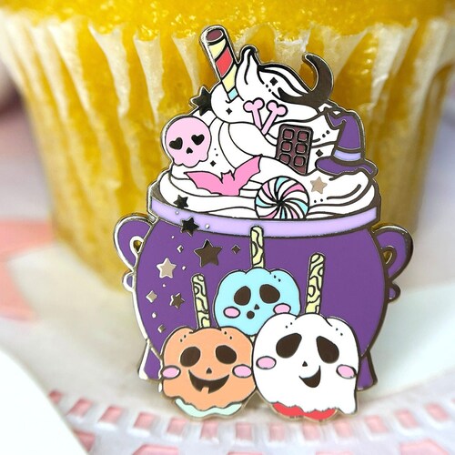 Whipped Cream Witch Cauldron Enamel Pin Cauldron Enamel Pin - Etsy