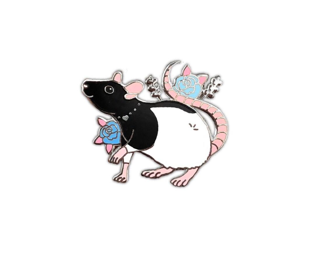 Black Hooded Rat Pin, Black Rat, Hooded Rat, Rat Pin, Rat Enamel Pin ...