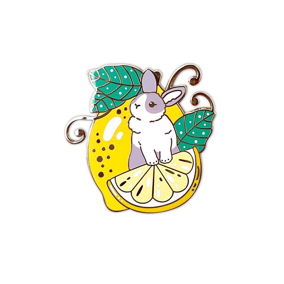 Lemon Bunny Enamel Pin Lemon Pin Rabbit Pin Bunny Pin - Etsy