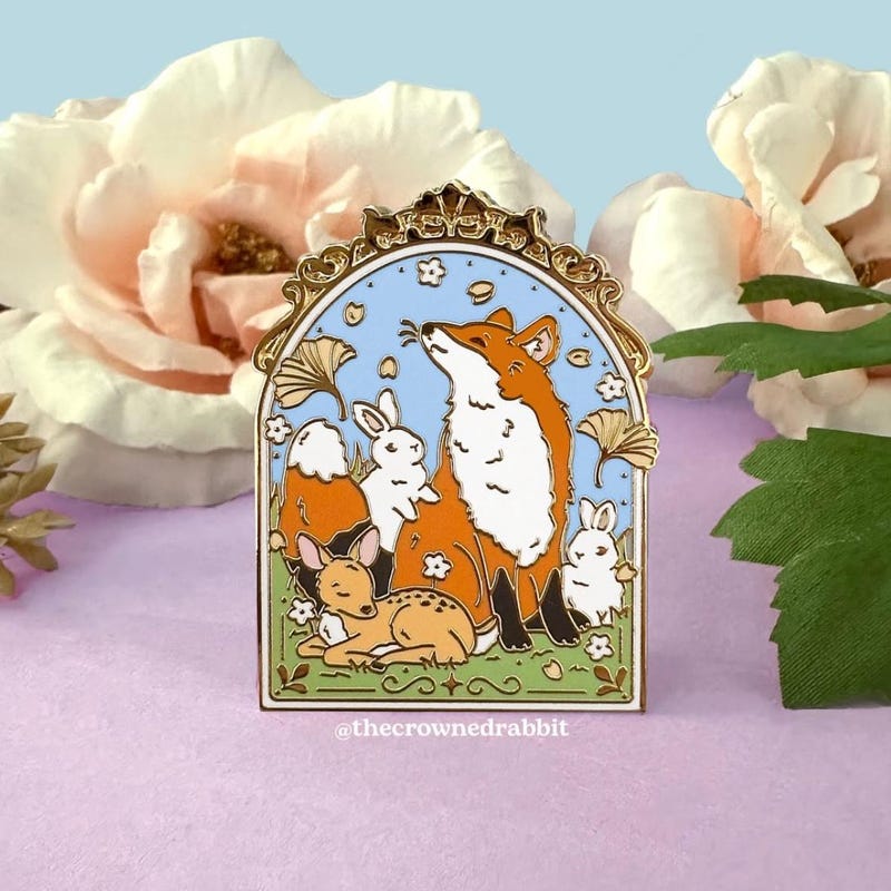 Enamel Pin Fox - Etsy