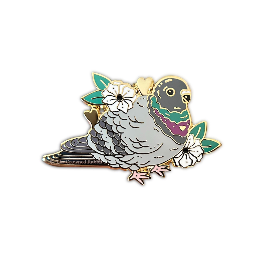 Pigeon Enamel Pin, Pigeon Bird Enamel Pins, Pet Pigeon, Gift for Pigeon ...