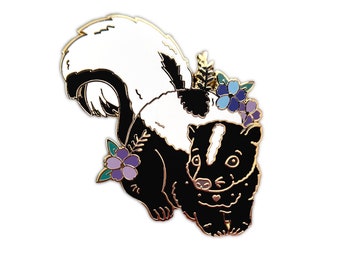 Brown Skunk Fish Enamel Pin, Skunk, Pet Skunk, Skunk Gift, Enamel Pin ...