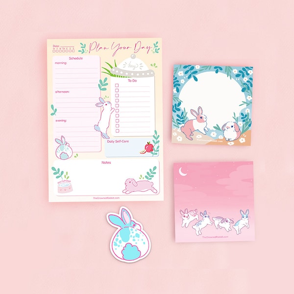 Bunny Stationery - Etsy