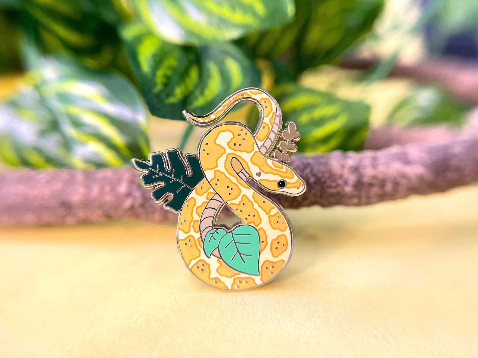Yellow Corn Snake Enamel Pin Yellow Snake Yellow Snake Pin - Etsy