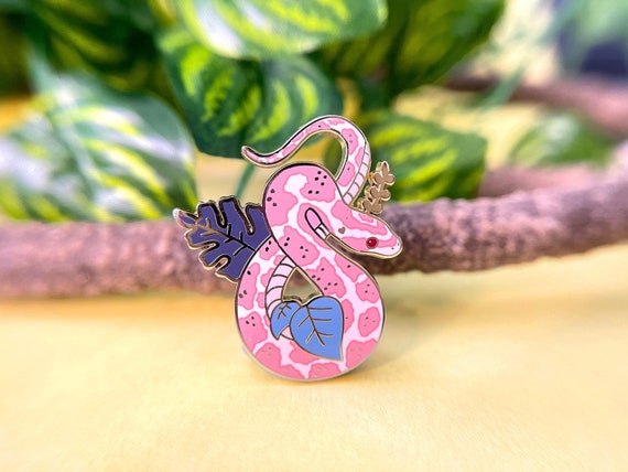 Pink Corn Snake Enamel Pin Pink Snake Pink Snake Pin Pink | Etsy