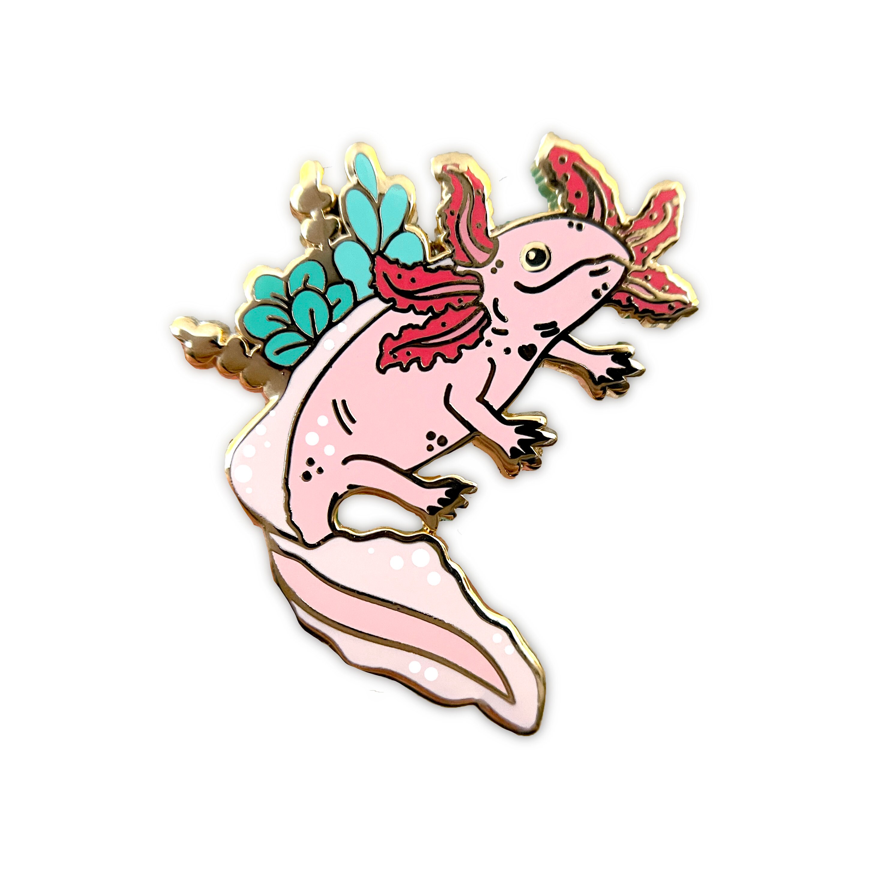 Pink Axolotl Pin Axolotl Pin Enamel Pins Enamel Pin - Etsy Hong Kong
