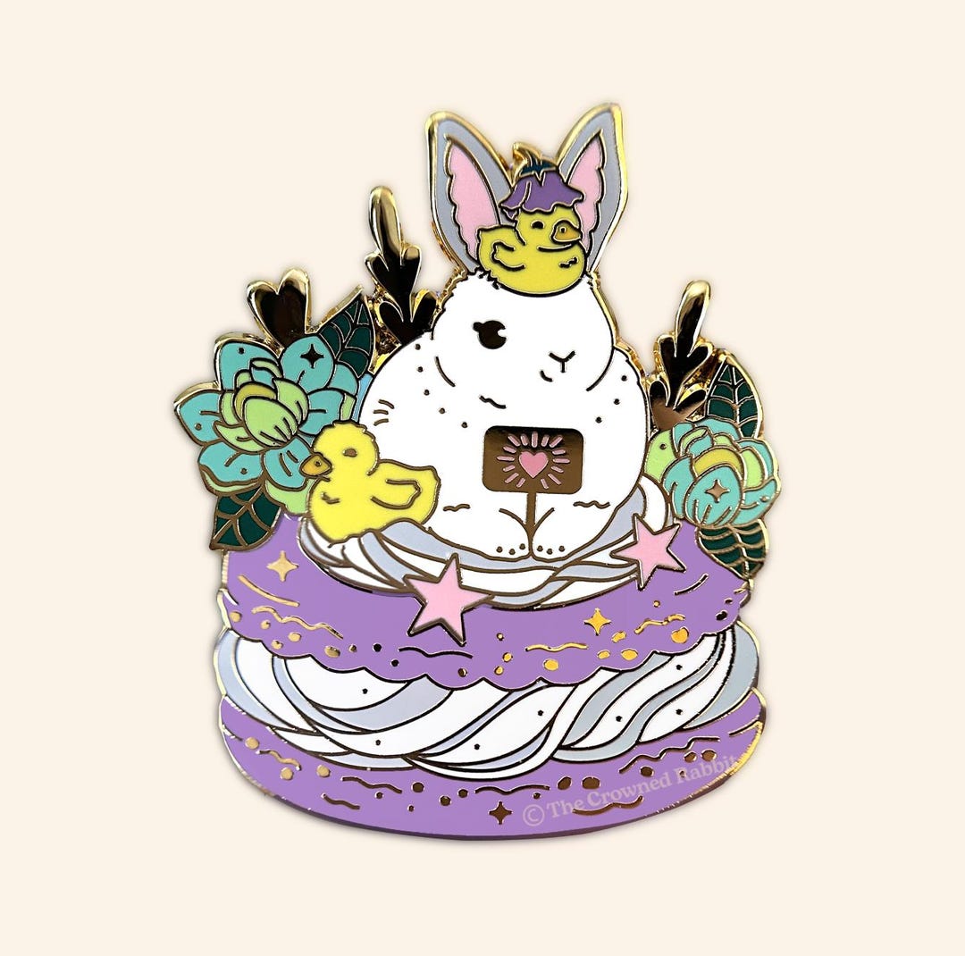 Macaron Bunny Enamel Pin, Bunny Enamel Pins, Rabbit Enamel Pin, Gift ...