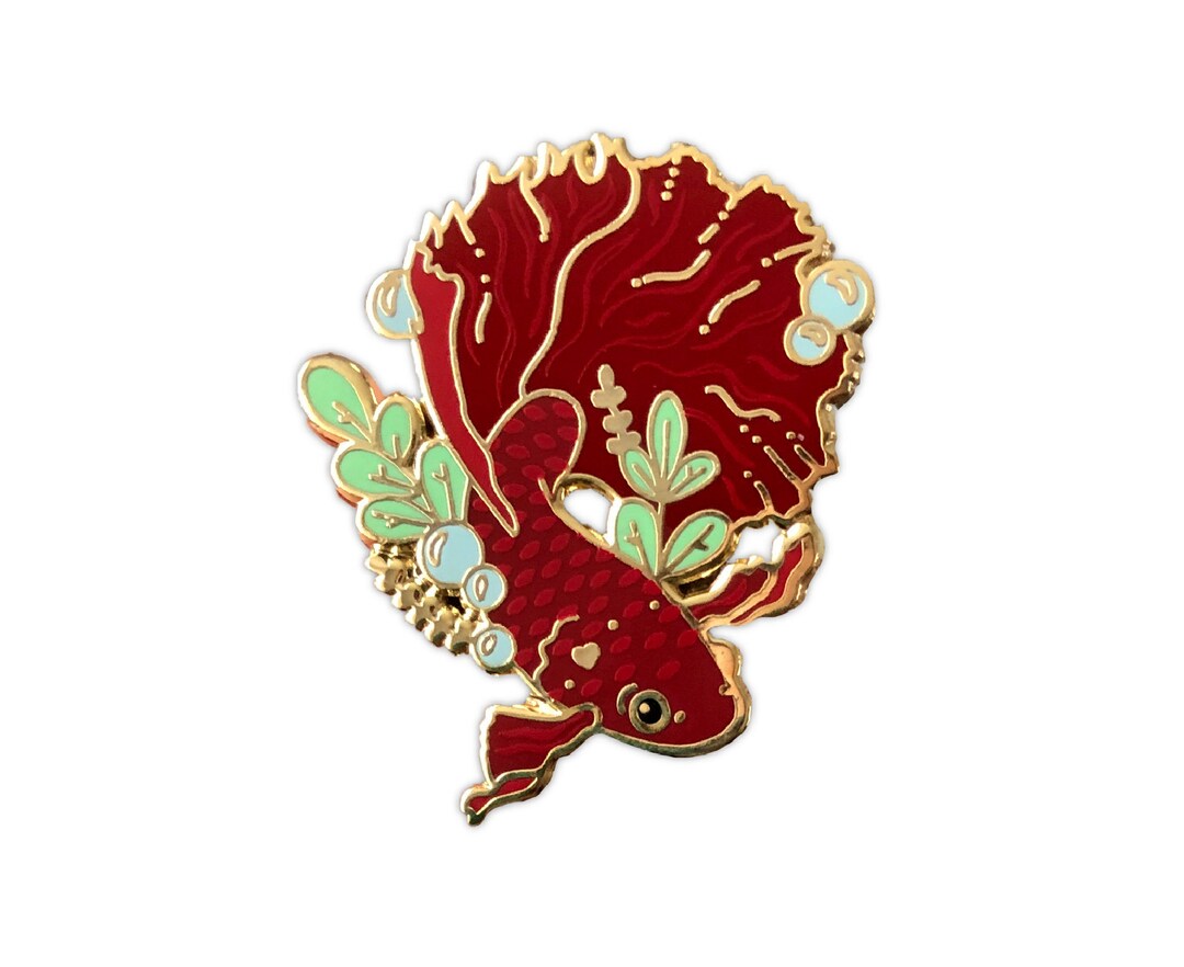 Red Betta Fish Enamel Pin Betta Fish Betta Betta Pin Fish - Etsy