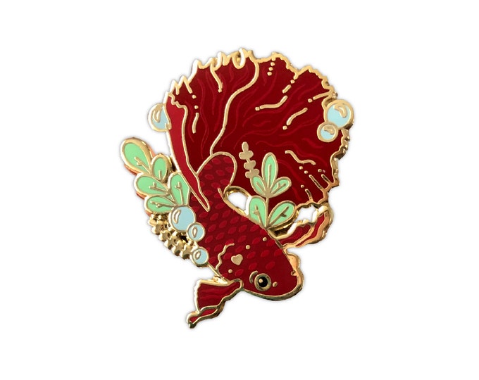 Red Betta Fish Enamel Pin Betta Fish Betta Betta Pin Fish - Etsy