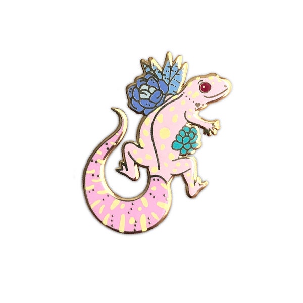 Gecko Pin - Etsy