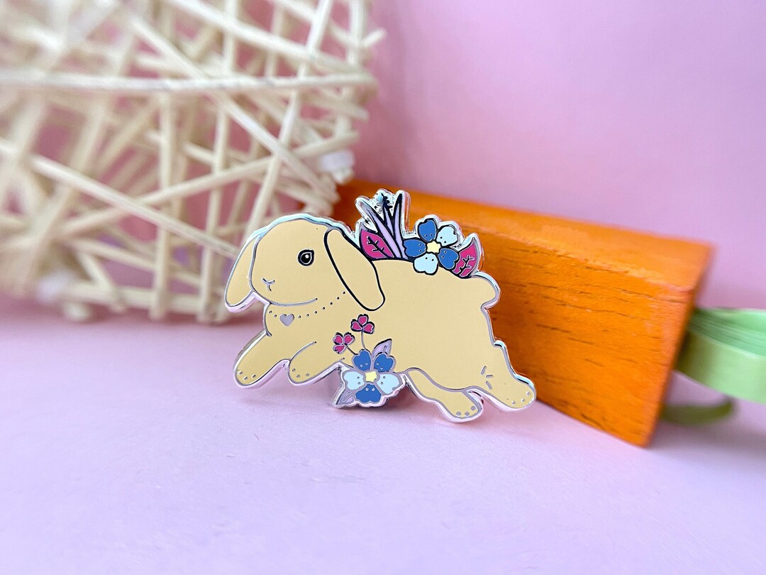 Tan Lop Bunny Pin Enamel Pin Rabbit Pin Bunny Pin White - Etsy