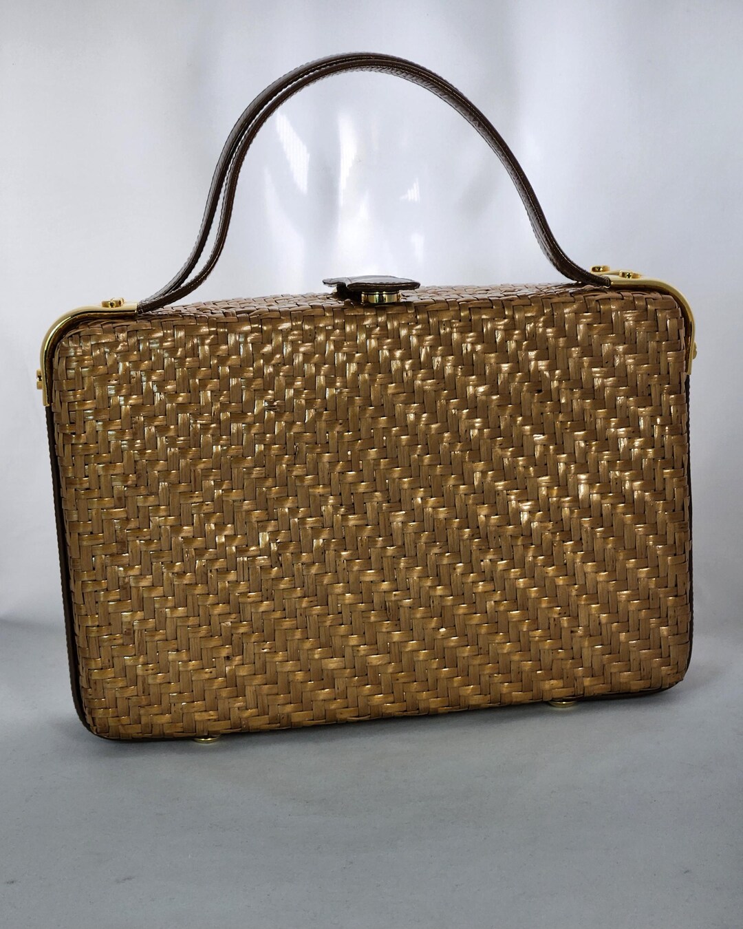 Rodo Italy 1950s Natural Tan Wicker Vintage Handbag - Etsy