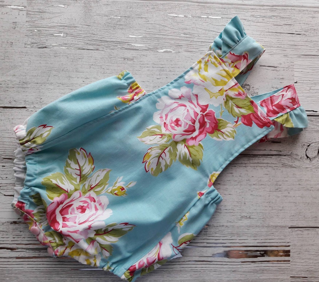 Baby Girl Romper - Pink Roses Romper- Girl Romper- Easter - Bubble ...