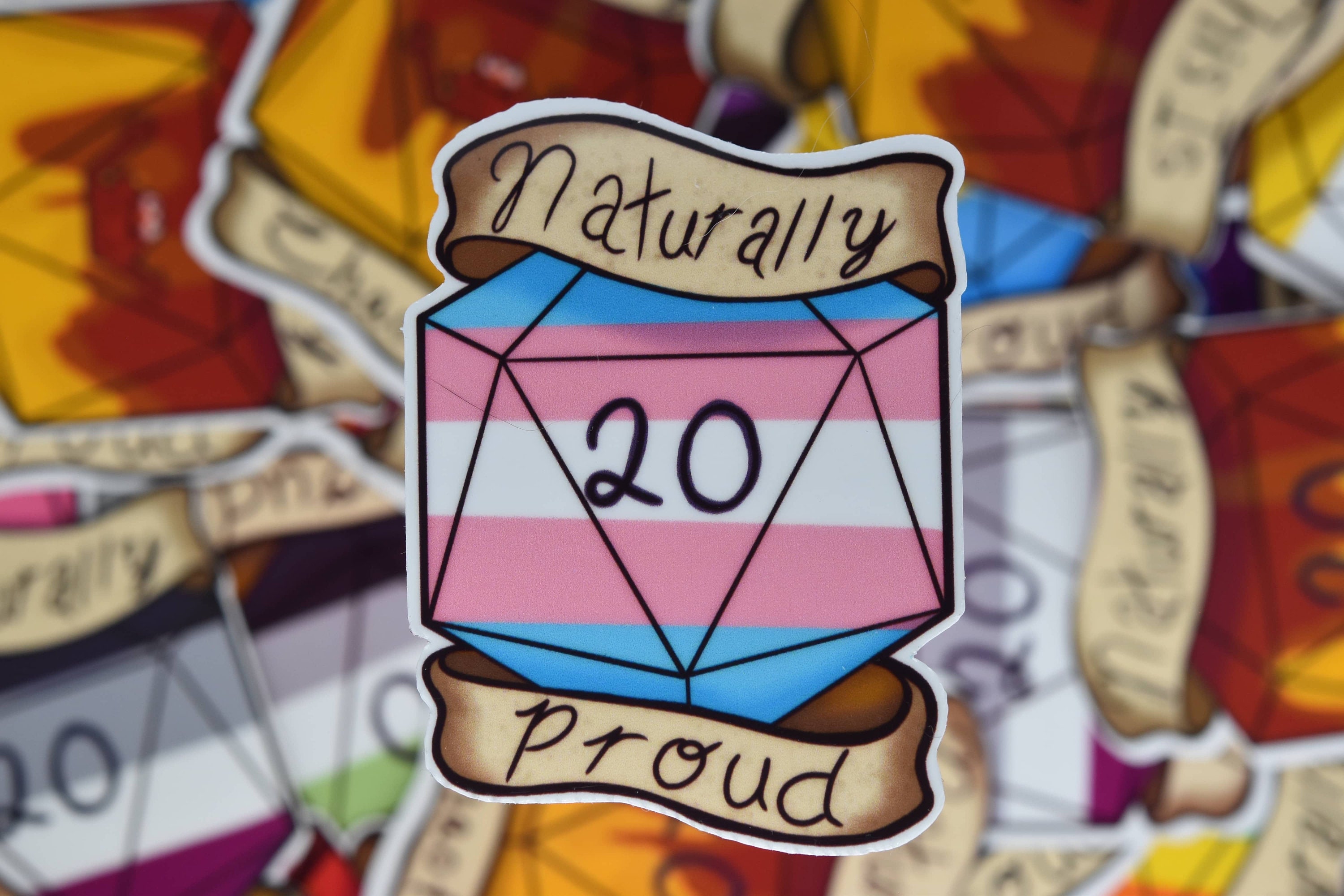Naturally Pridefull D20 Vinyl Sticker - Etsy