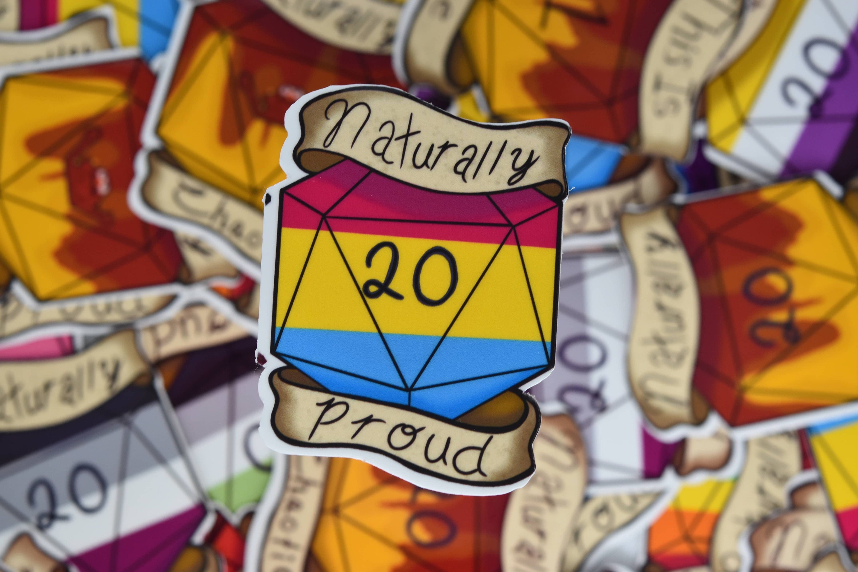 Naturally Pridefull D20 Vinyl Sticker - Etsy