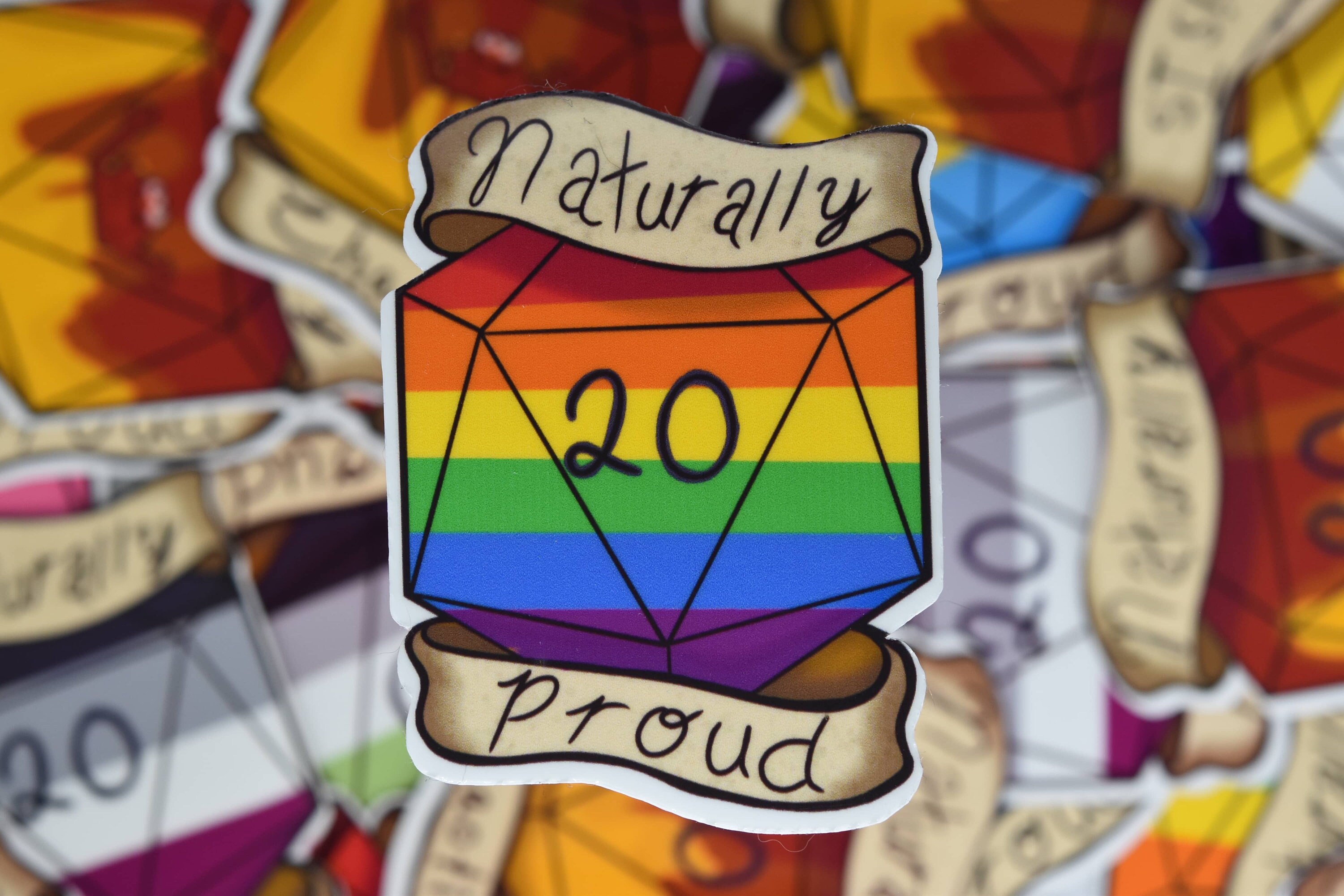 Naturally Pridefull D20 Vinyl Sticker - Etsy