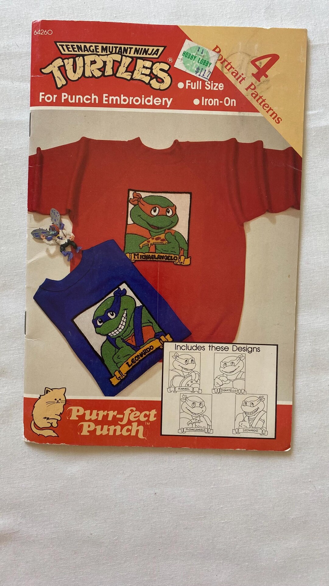 Ninja Turtle Punch Embroidery Pattern - Etsy