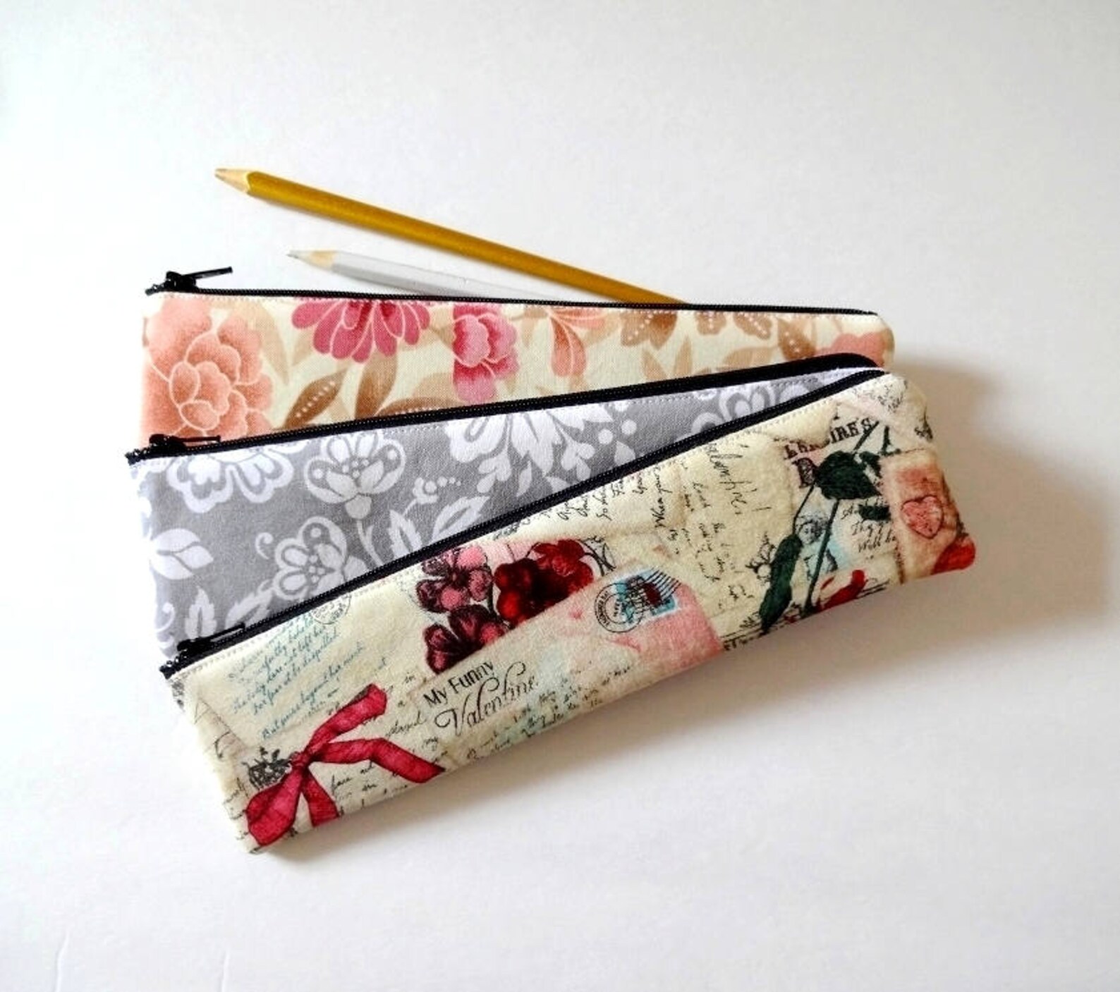 Makeup Brush Holder Slim Pencil Case Small Cosmetic Bag | Etsy