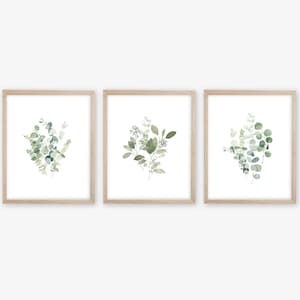 Watercolor Eucalyptus Print Set. Prints Set. Wall Art Set. Botanical ...