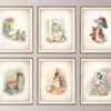 Peter Rabbit Fairytale Wall Art Print, Beatrix Potter Nursery Decor ...
