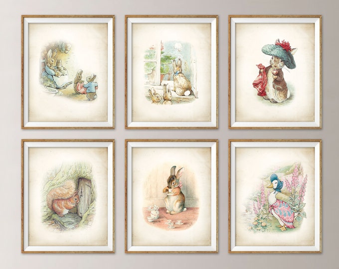 Beatrix Potter Nursery Art Prints. Beatrix Potter Character ...