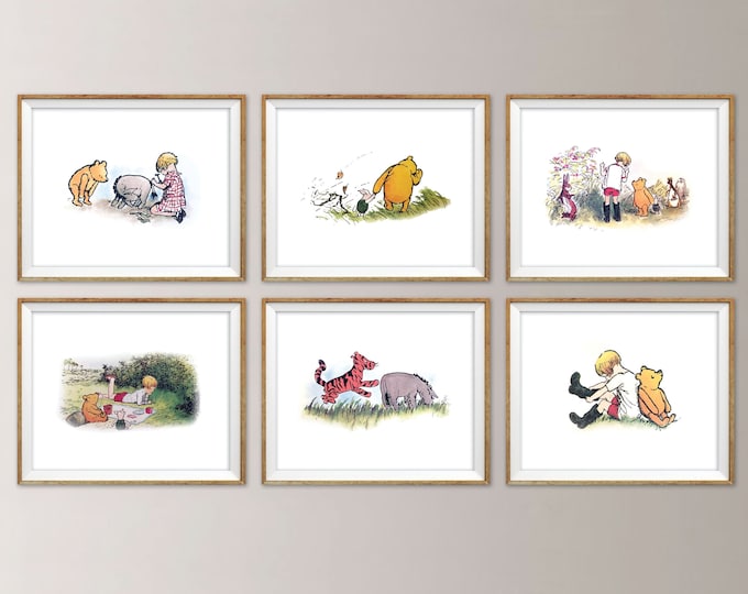 Classic Pooh Art Prints. Classic Pooh Illustration. Classic - Etsy