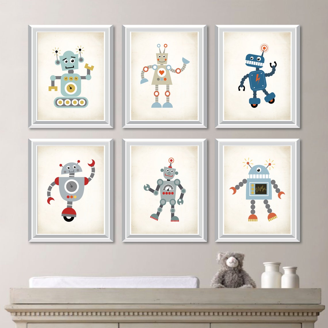 Robot Nursery Art. Robot Art. Boy Nursery Art. Boy Nursery - Etsy