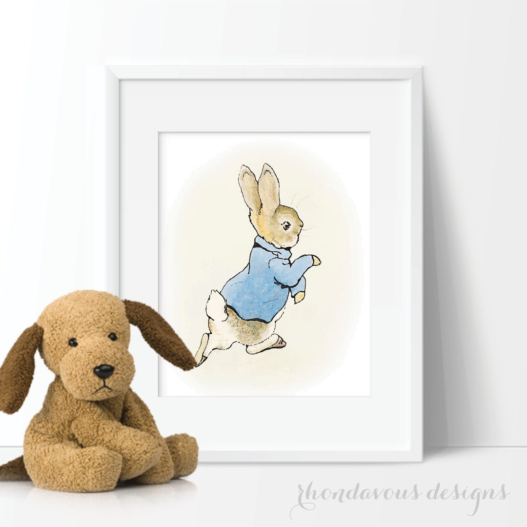 Beatrix Potter Peter Rabbit Print Single - Nursery. Baby. Girl. Boy ...