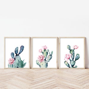 Watercolor Cactus Print Set. Cactus Prints. Cactus Art Prints. Cactus ...