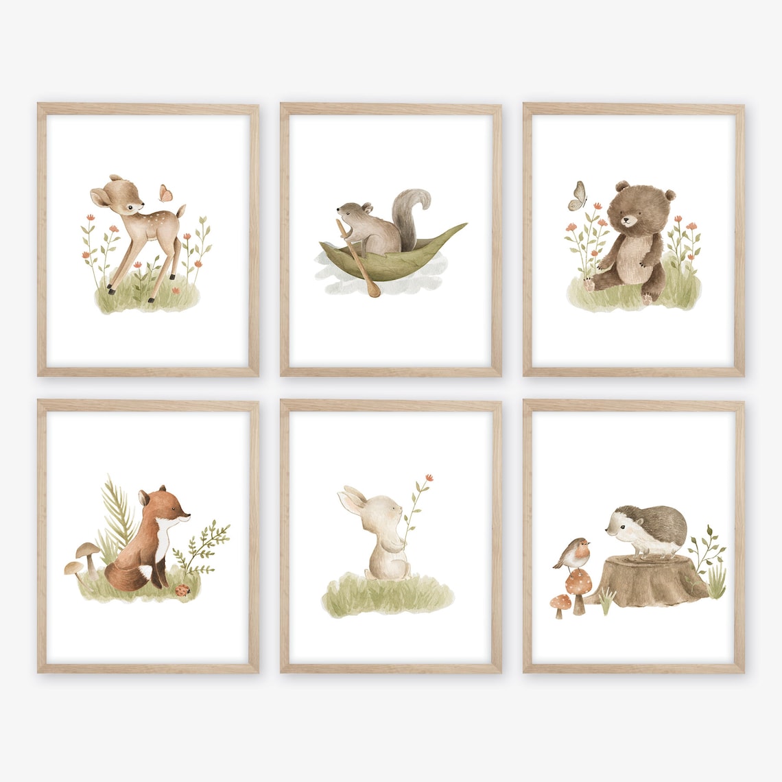 Watercolor Woodland Nursery Decor. Woodland Animals. Woodland - Etsy