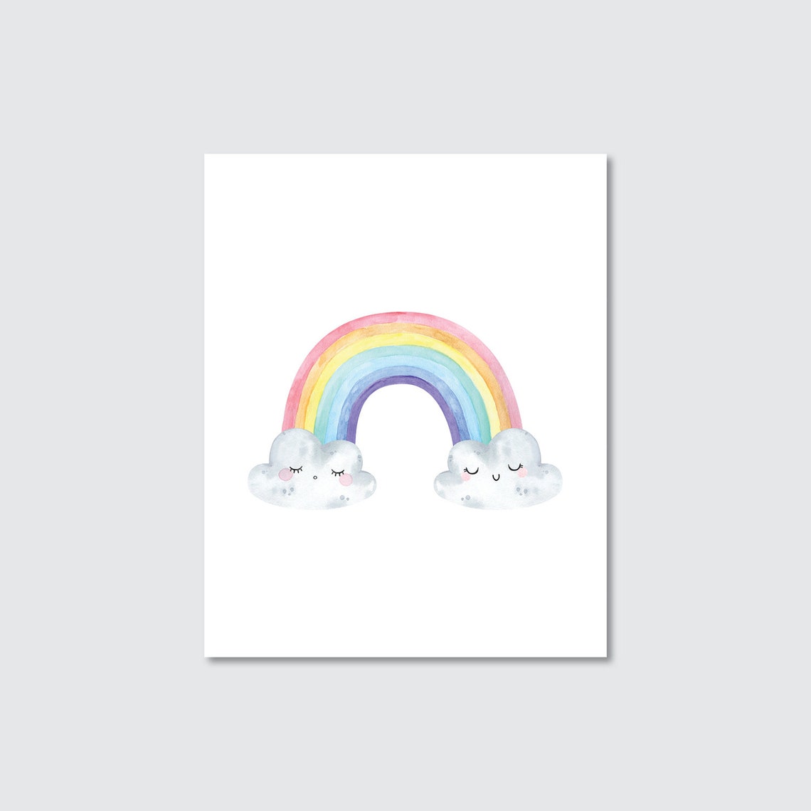 Watercolor Rainbow Print Set Rainbow Prints Rainbow Nursery - Etsy