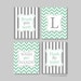 Bathroom Rules Stripe and Chevron Quad - Home. Decor. Bath. - Shown in ...