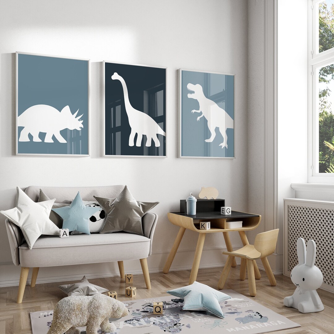 Dinosaur Prints, Dinosaur Wall Art, Dinosaur Boys Room Wall Art ...