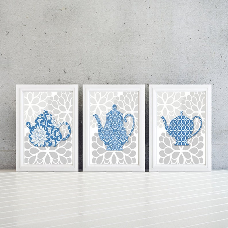 Kitchen Art. Teapot Kitchen Prints. Kitchen Decor. Teapot - Etsy