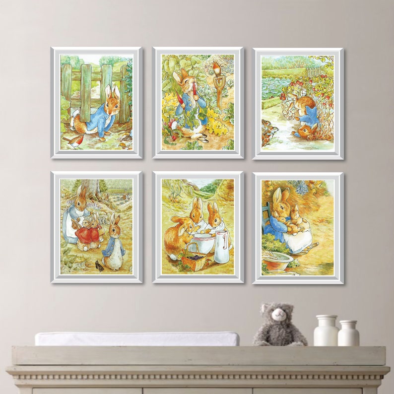 Peter Rabbit Nursery Decor Baby Nursery Print Art Peter - Etsy