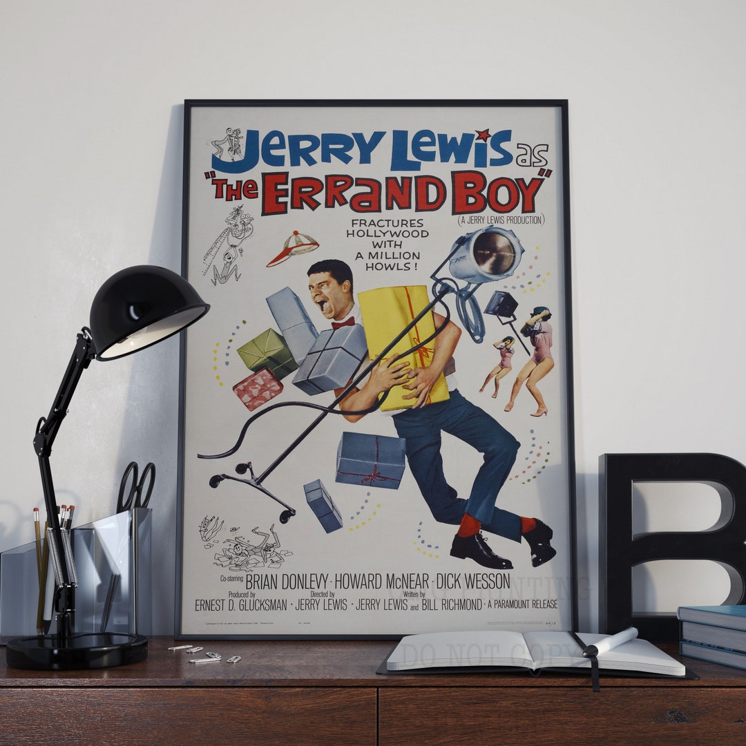 Jerry Lewis Poster the Errand Boy Vintage 1961 Cinema Poster Slapstick ...