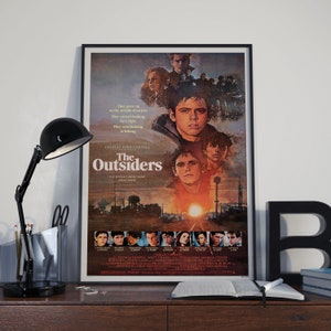 The Outsiders Movie Poster 80s 1983 Classic Film , Cinema Room Decor ...