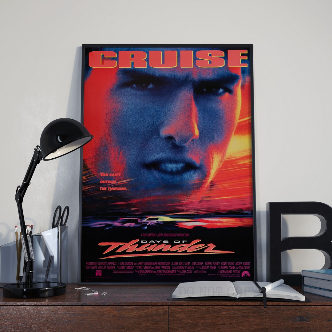 Days of Thunder Movie Poster , Tom Cruise Film Print , Car Racing ...